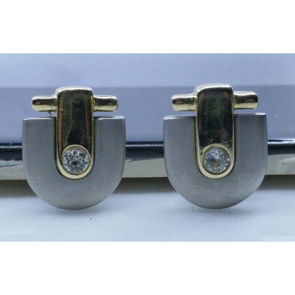 David Grau | Jewelry | Vintage Signed David Grau Two Tone Earrings With ...